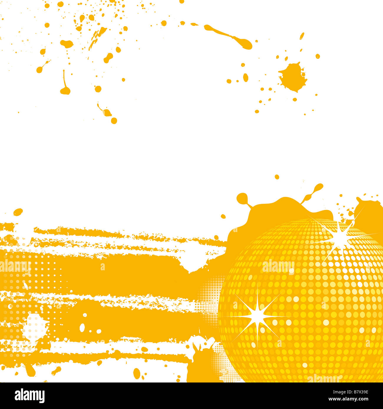 abstract grunge orange disco ball Stock Photo - Alamy