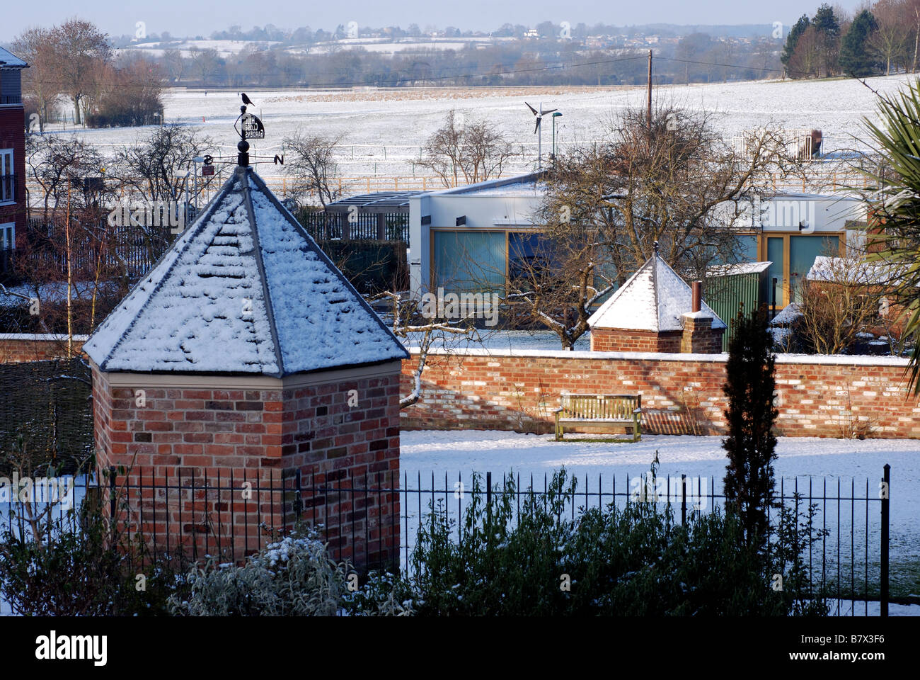 Hill Close Gardens in winter, Warwick, Warwickshire, England, UK Stock ...