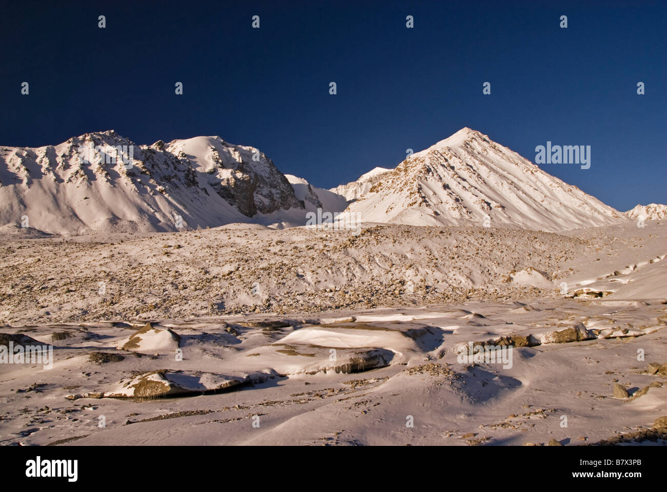 Landscape of the Altai Tavan Bogd National Park Western Mongolia Stock ...
