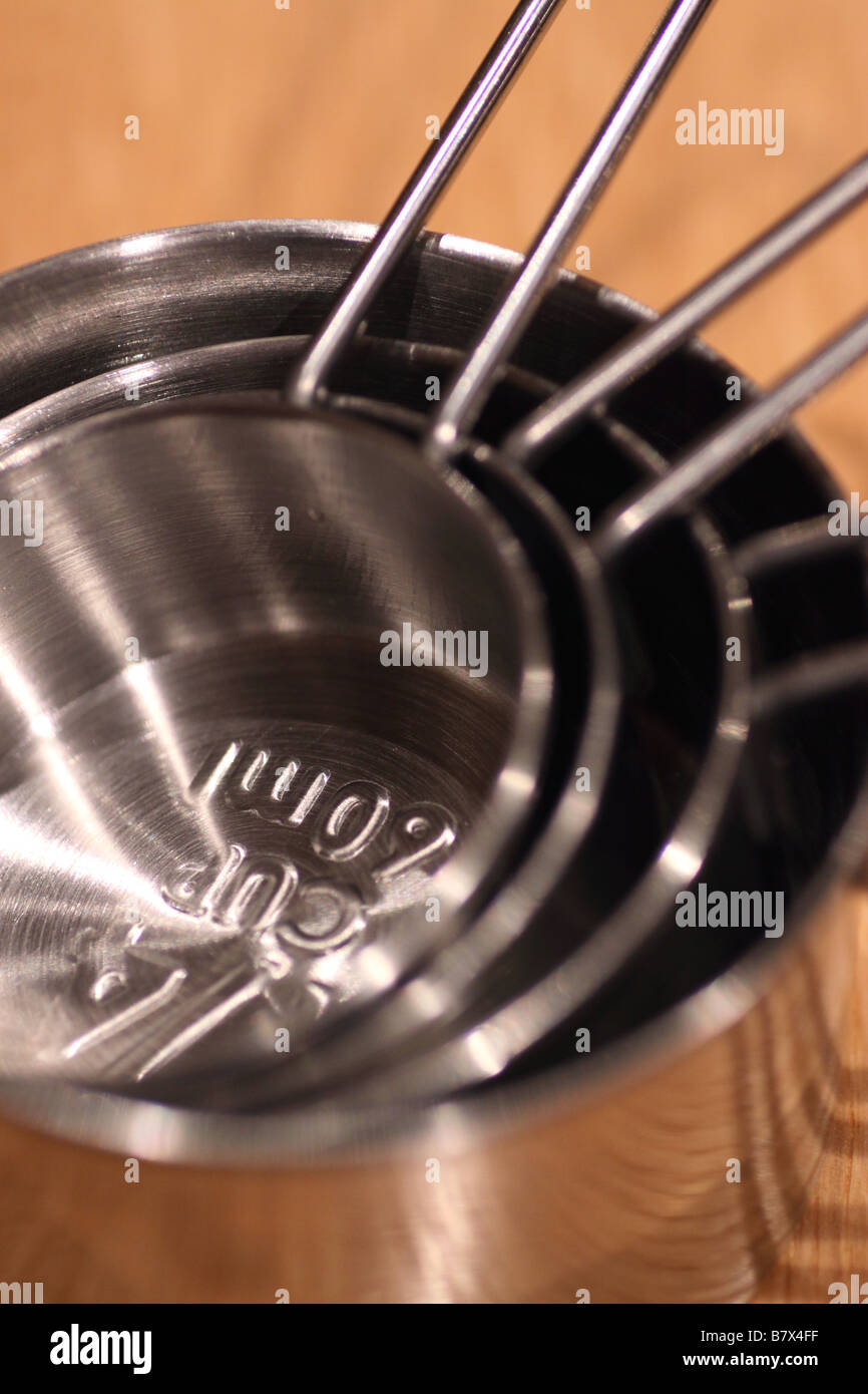 A set of Kitchen Measuring Cups Stock Photo - Alamy