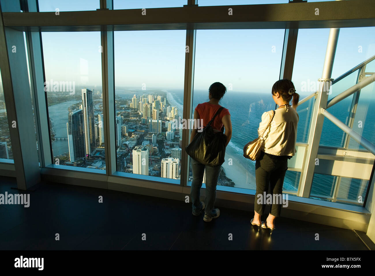 People at the top of Q1 building looking over Surfers Paradise Gold ...