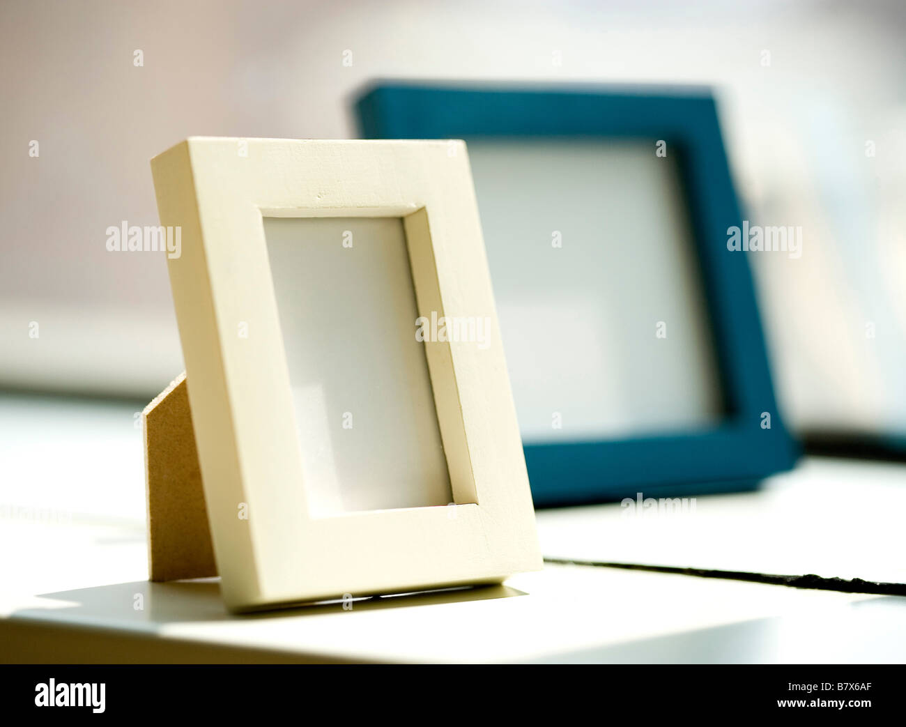 Two wooden picture frames close up Stock Photo - Alamy