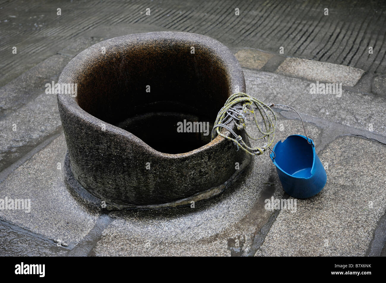 Ancient water well is still used in Tianbao village, Yifeng, Jiangxi ...