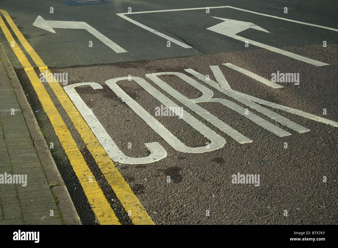 Road sign for Cork, Republic of Irleand Stock Photo - Alamy