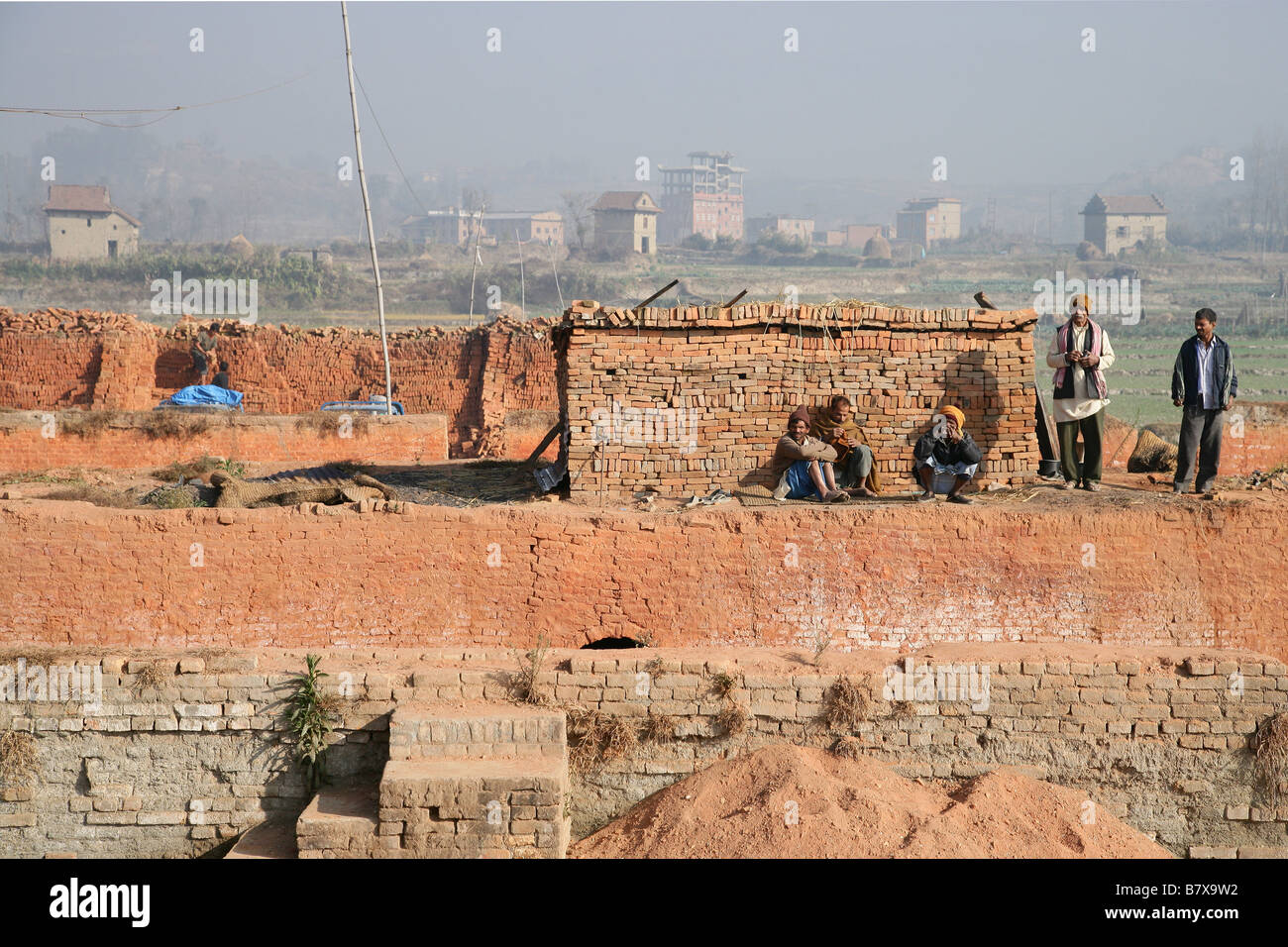 Brick factory Jahukhel Nepal Stock Photo - Alamy