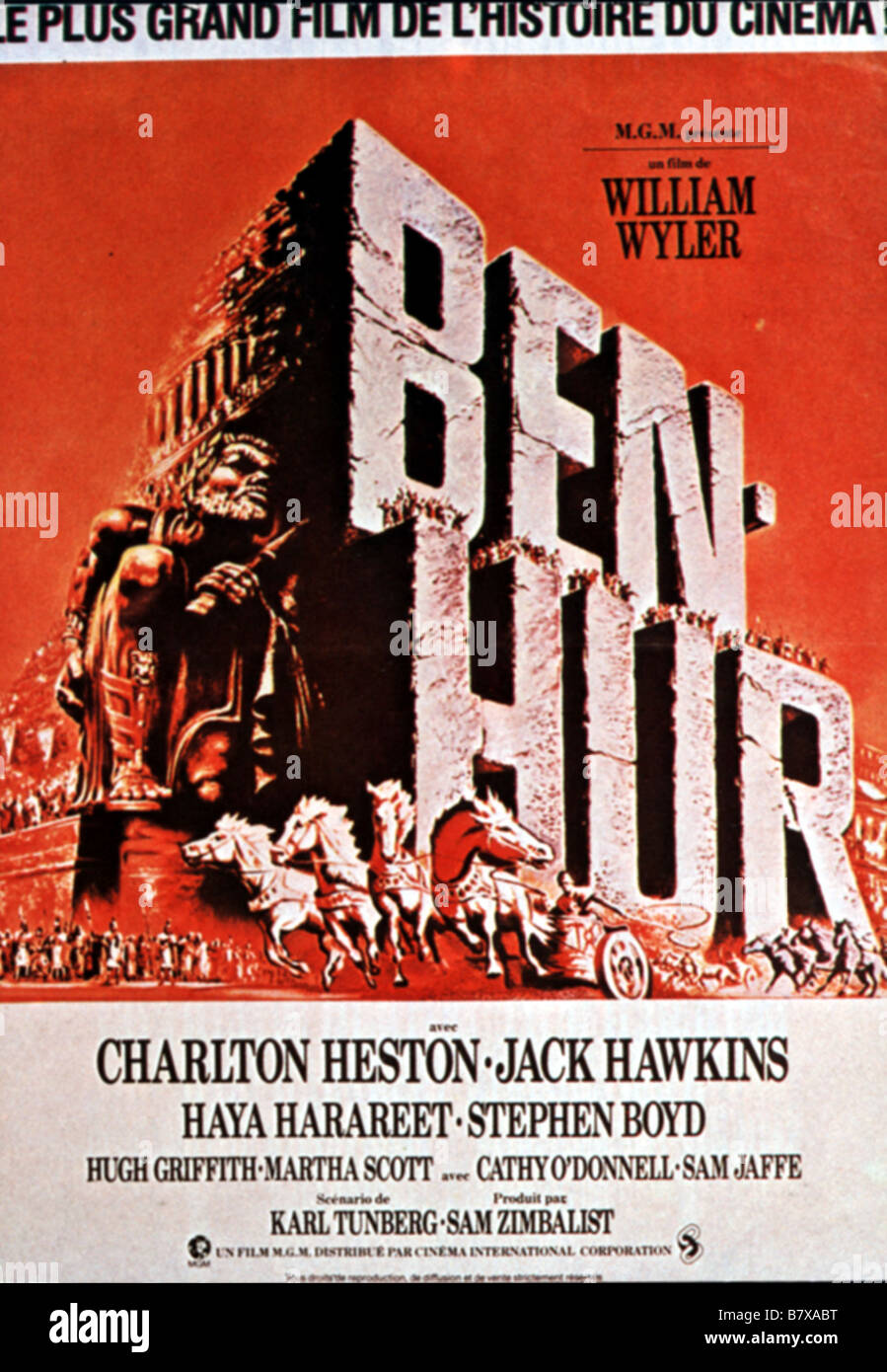Ben Hur Year: 1959 USA affiche, poster Director: William Wyler Stock ...