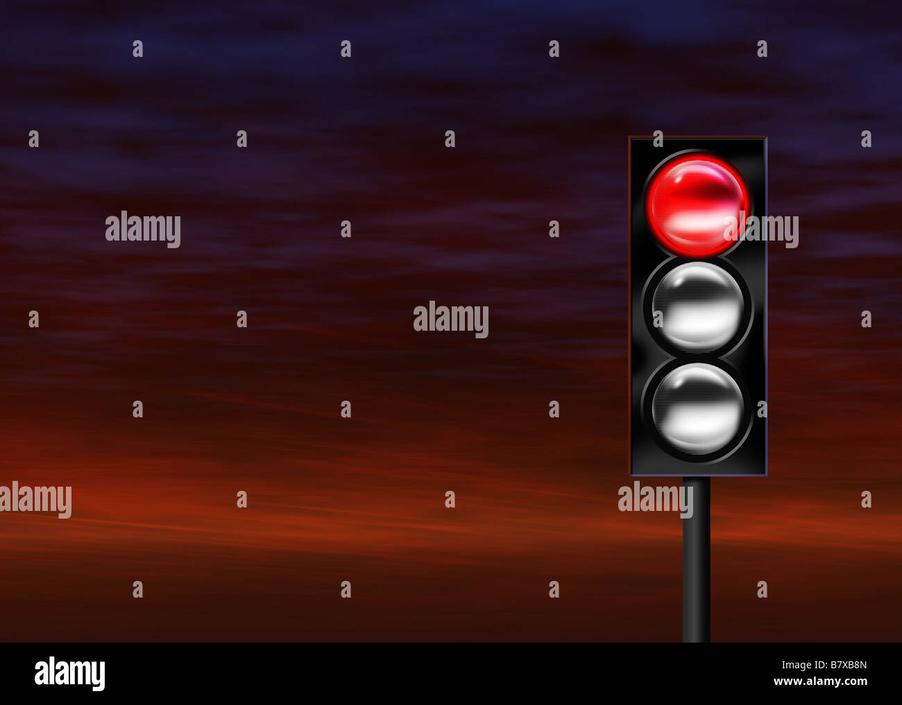 Red stop lights blank traffic hi-res stock photography and images - Alamy