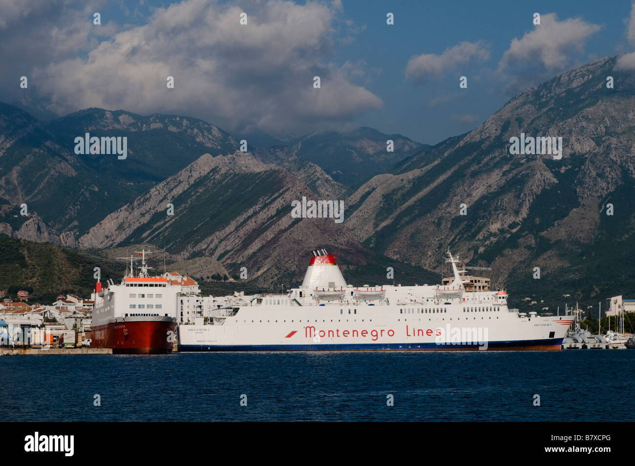 Montenegro Lines ships Sveti Stefan and Sveti Stefan II in the harbour ...