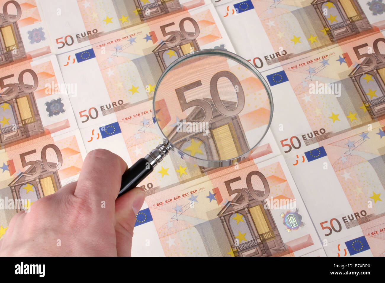Fifty Euro bank notes Stock Photo - Alamy