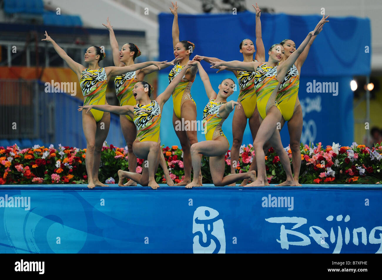 Japan team group JPN AUGUST 22 2008 Synchronized Swimming Beijing 2008 ...