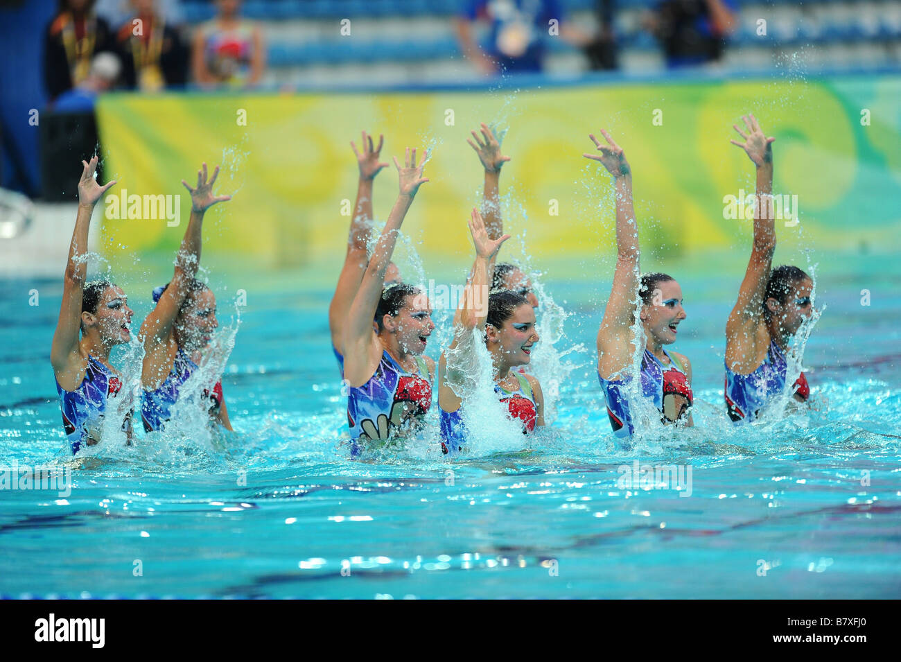 Spain team group ESP AUGUST 22 2008 Synchronized Swimming Beijing 2008 ...