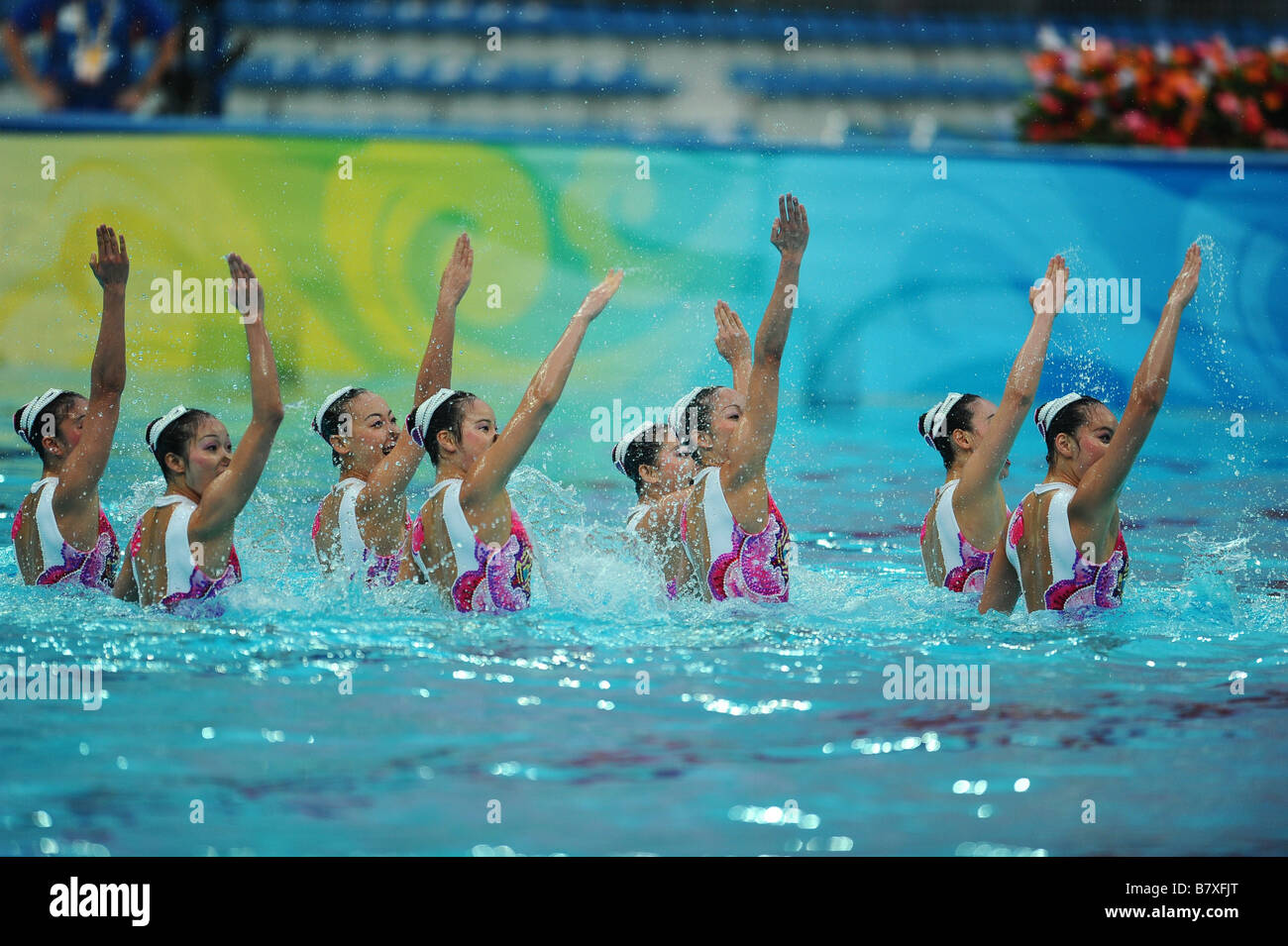 China team group CHN AUGUST 22 2008 Synchronized Swimming Beijing 2008 ...