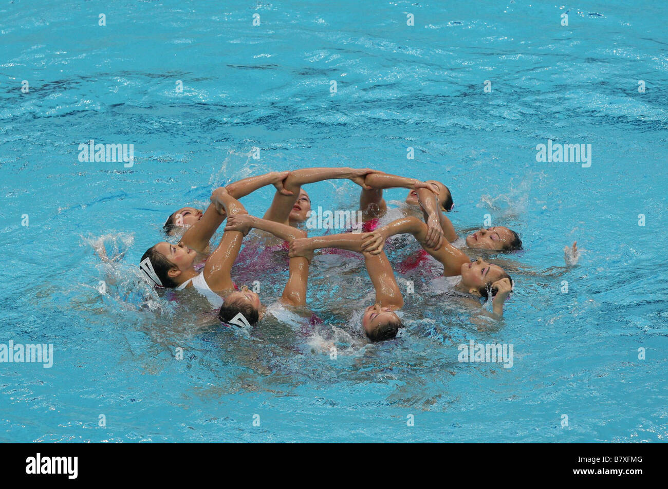 China team group CHN AUGUST 22 2008 Synchronized Swimming Beijing 2008 ...