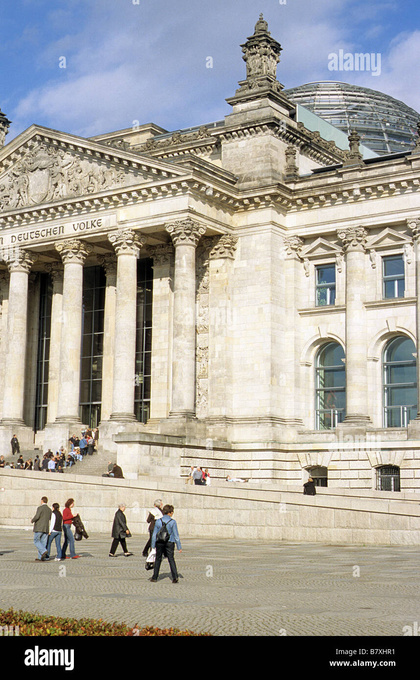 Berlin, Reichstag, front, west, elevation Stock Photo - Alamy