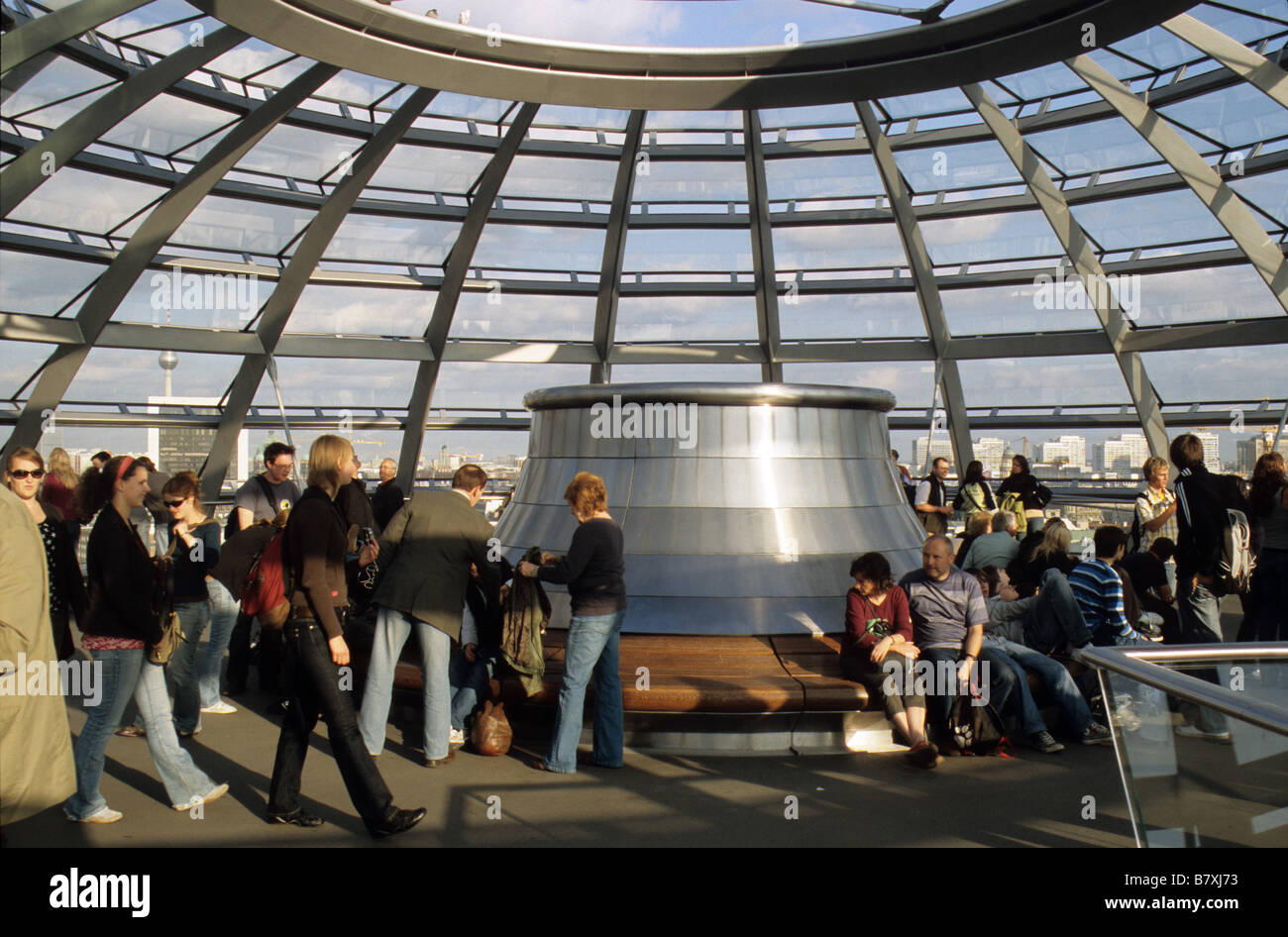 Berlin, Reichstag, interior of Foster's dome Stock Photo - Alamy