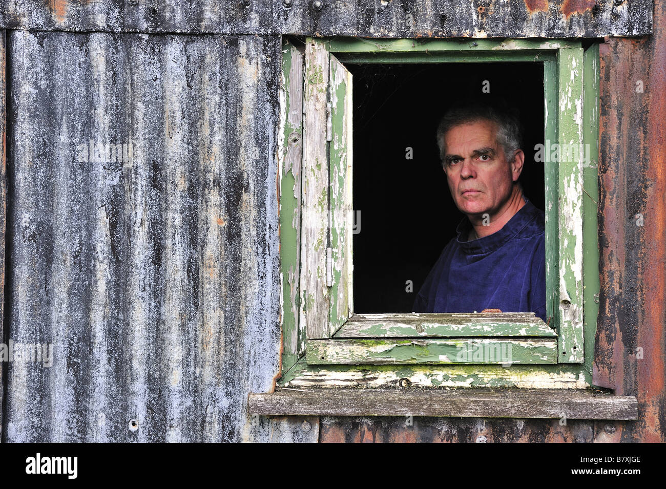 Old man looks out the window hi-res stock photography and images - Alamy