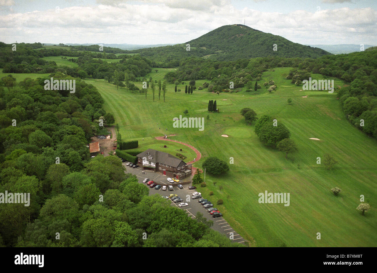 Aerial view of The Wrekin Golf Club in Shropshire England Stock Photo ...