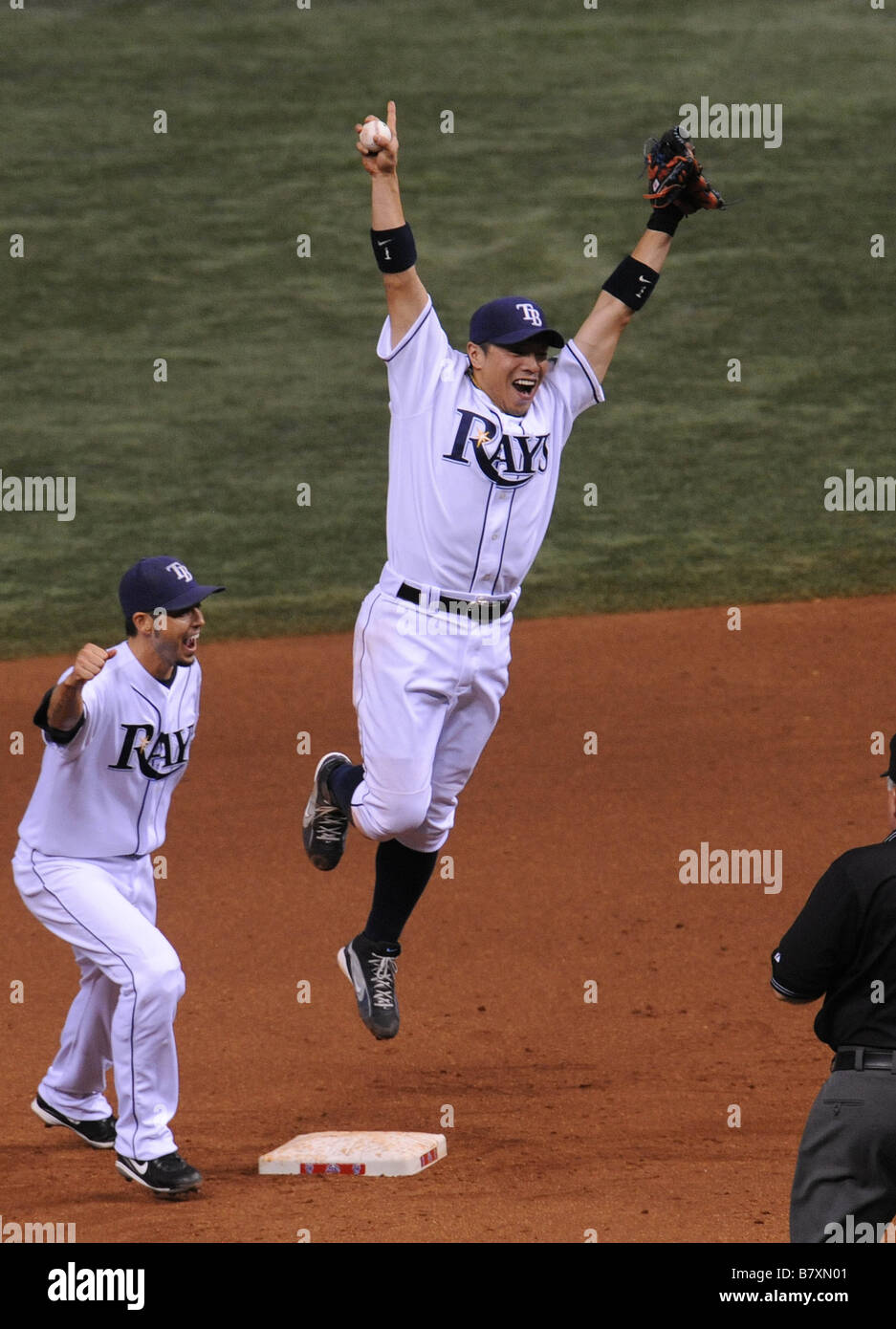 Jason Bartlett Akinori Iwamura Rays OCTOBER 19 2008 MLB Akinori Iwamura ...