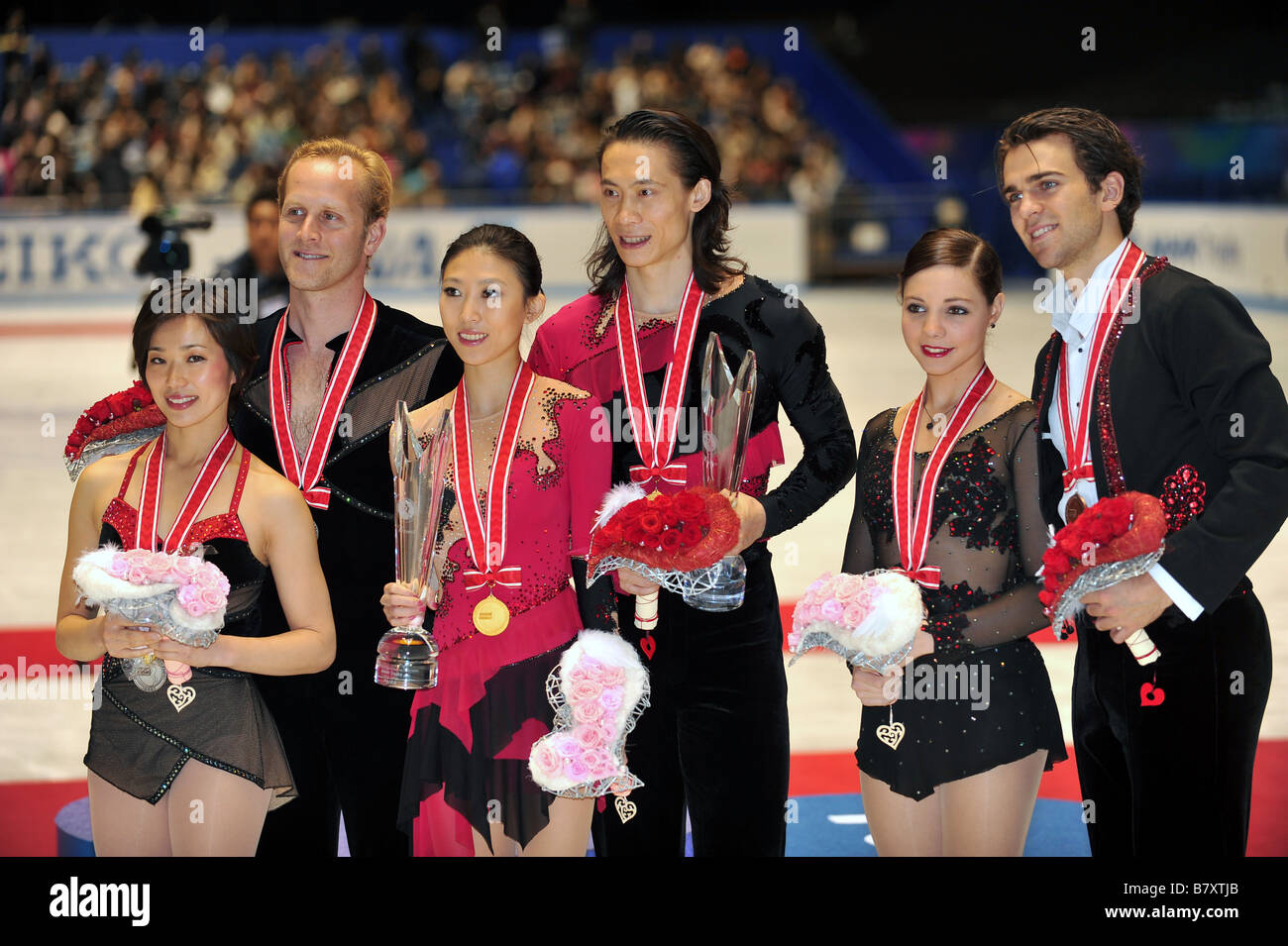 L to R Rena Inoue John Baldwin USA Qing Pang Jian Tong CHN Jessica Dube ...