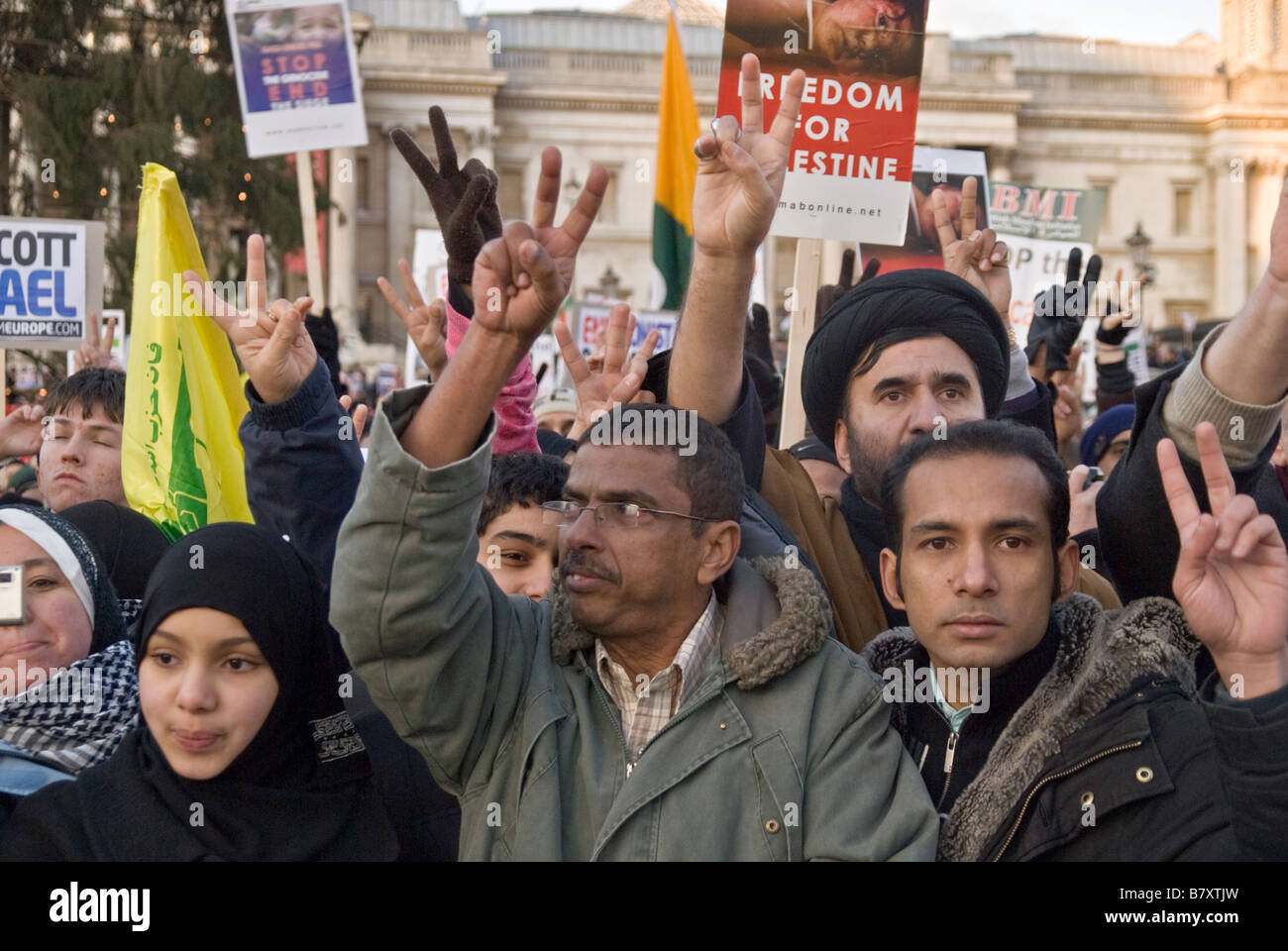 Muslim community protest london hi-res stock photography and images - Alamy