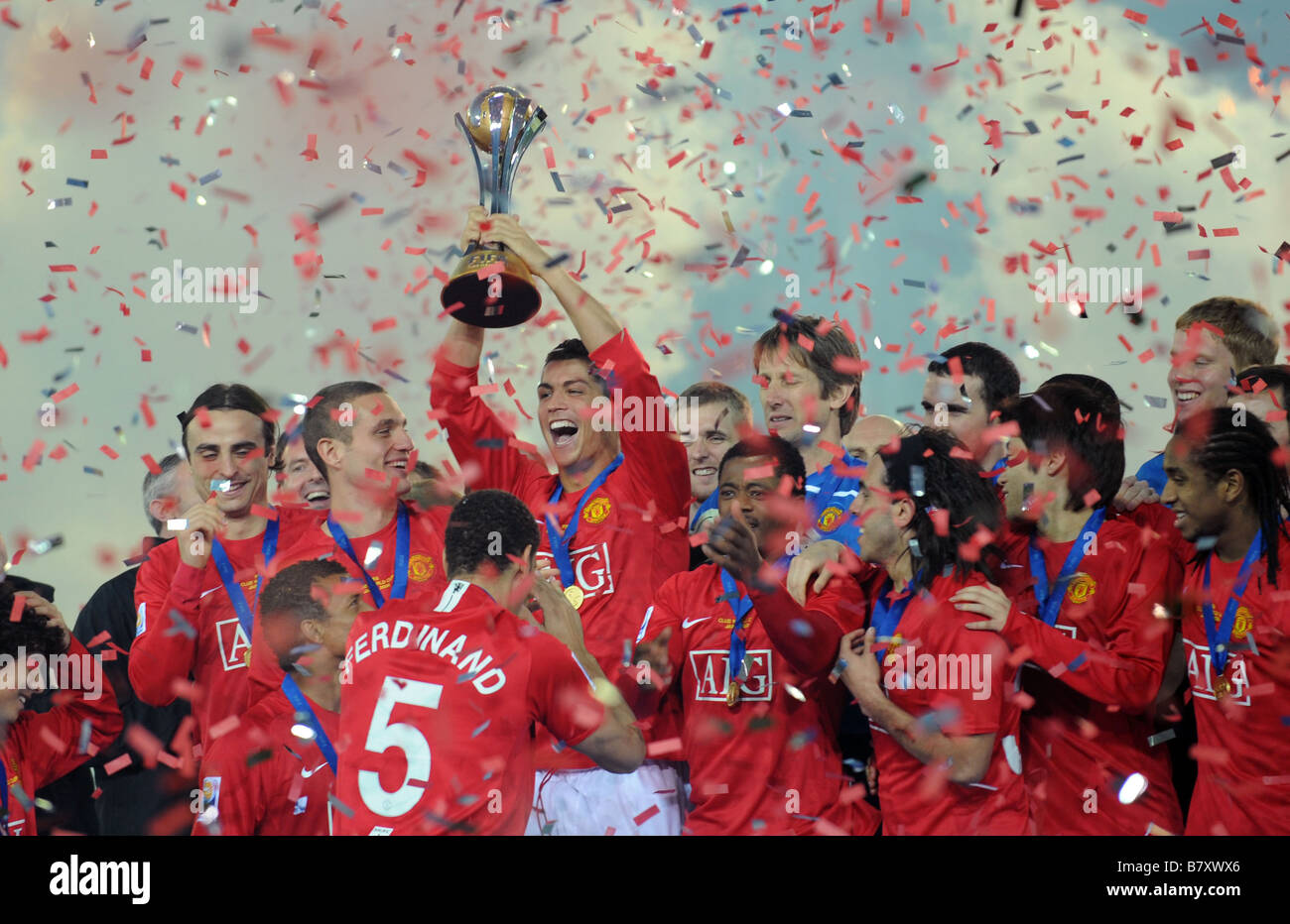 Manchester United Team group Man U DECEMBER 21 2008 Football FIFA Club ...