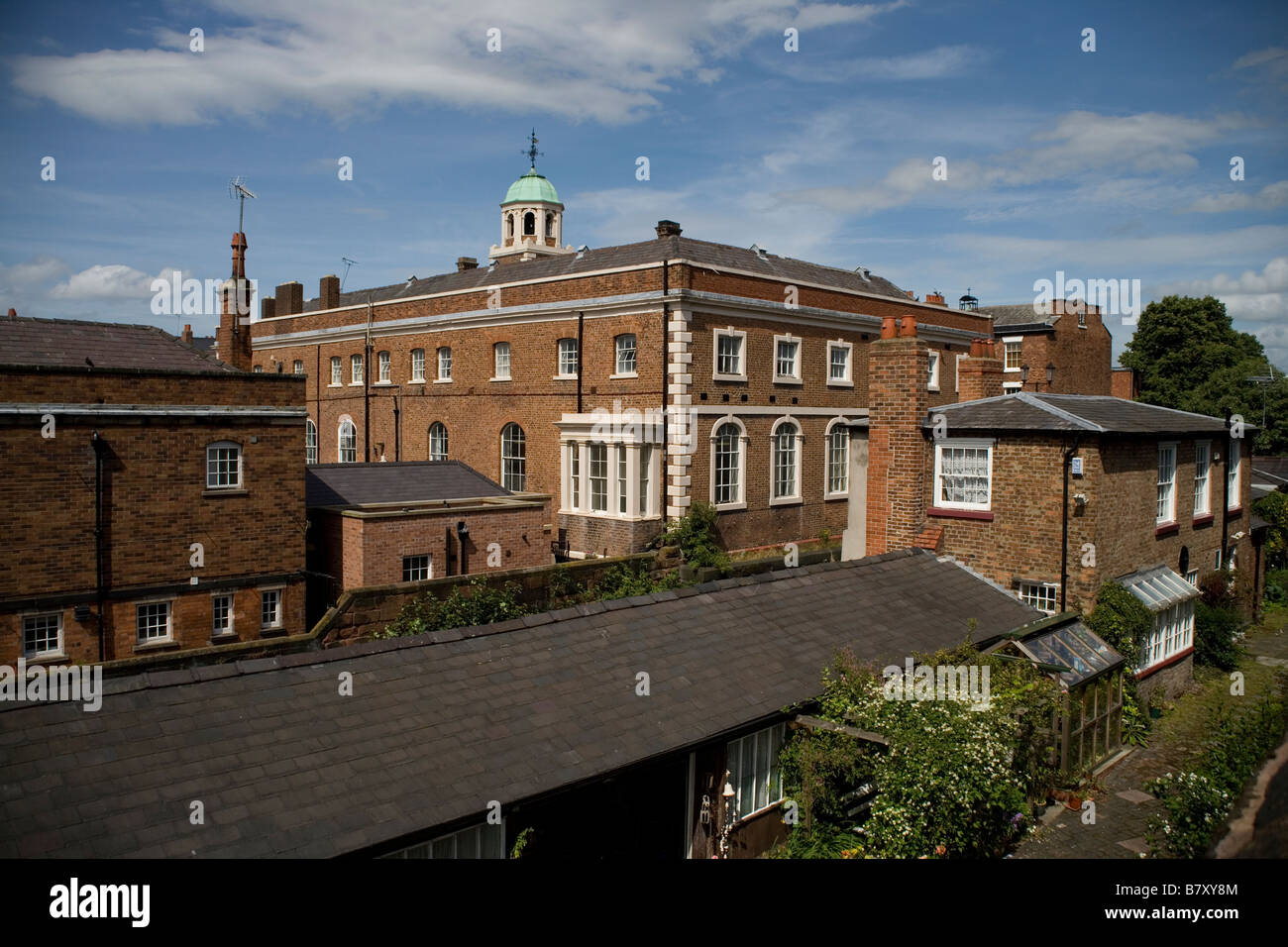 Old building in the centre of the old medieval city of Chester England ...