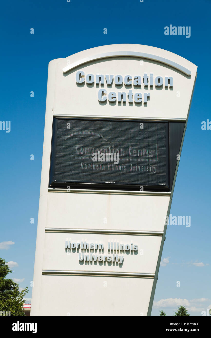 ILLINOIS DeKalb Electronic marquee for Convocation Center building on ...