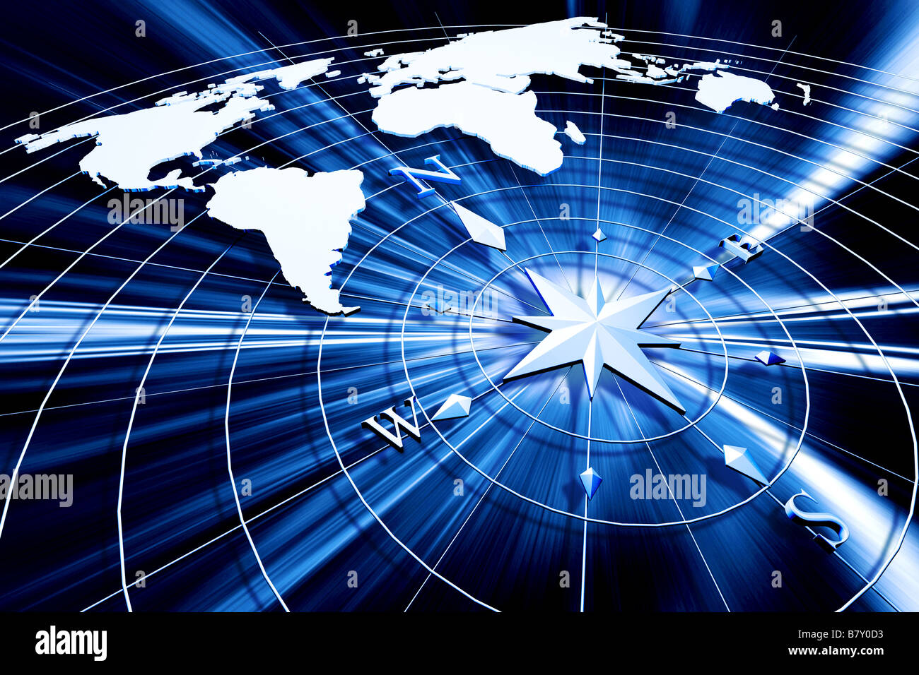 Compass on abstract background Stock Photo - Alamy