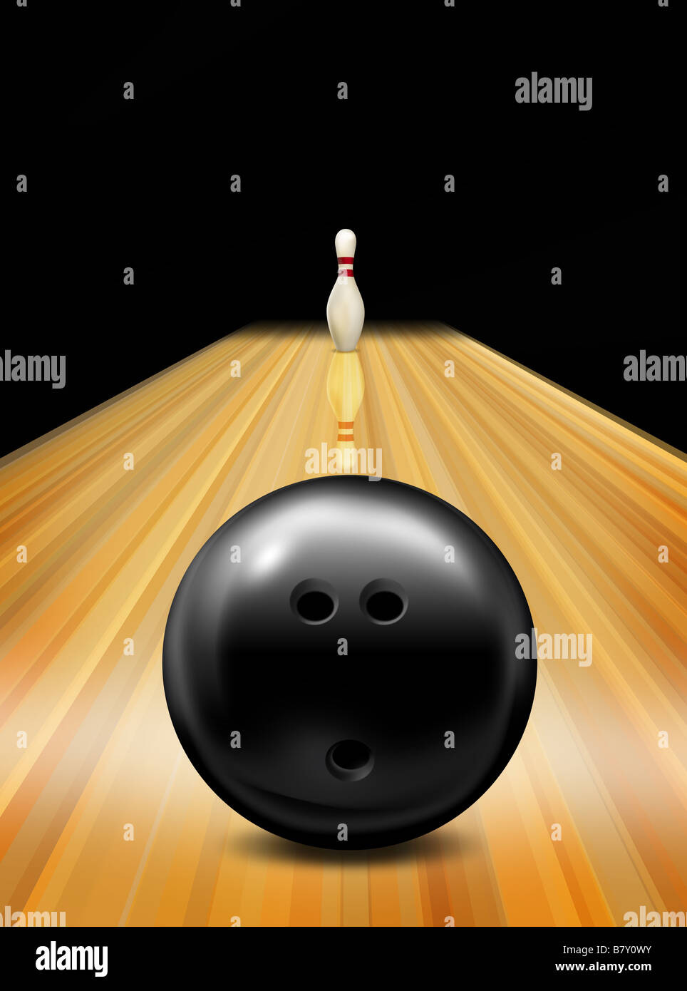 Ten pin bowling lane hi-res stock photography and images - Alamy