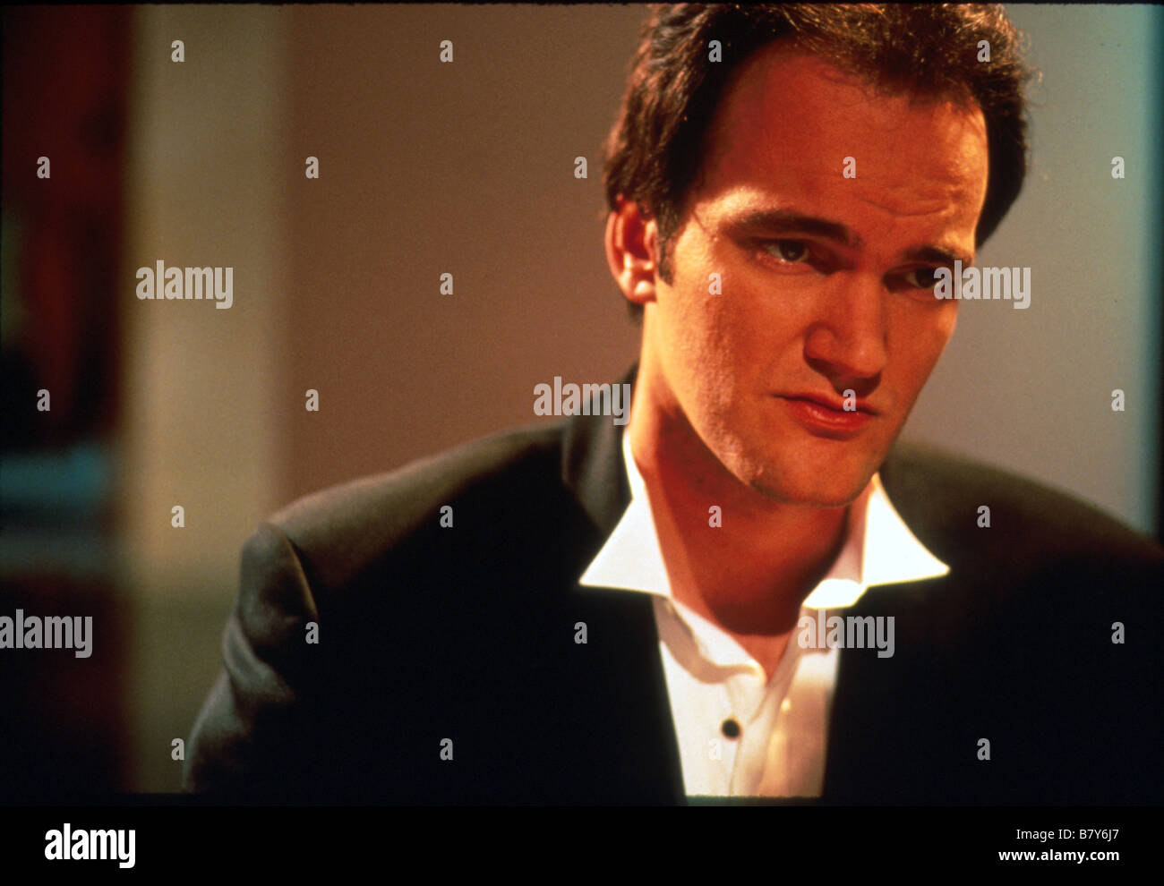Quentin tarantino tournage on the set quatre chambres hi-res stock ...