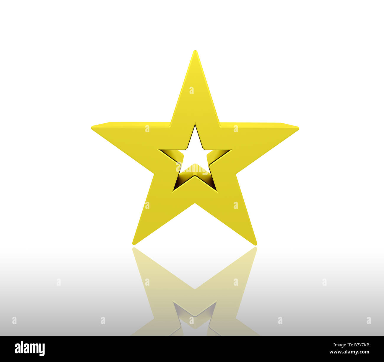 3D render of a gold star Stock Photo - Alamy