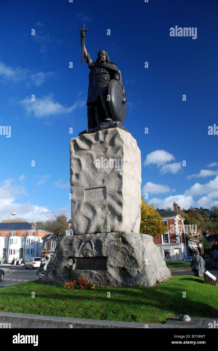 Alfred the great statue in Winchester Stock Photo - Alamy