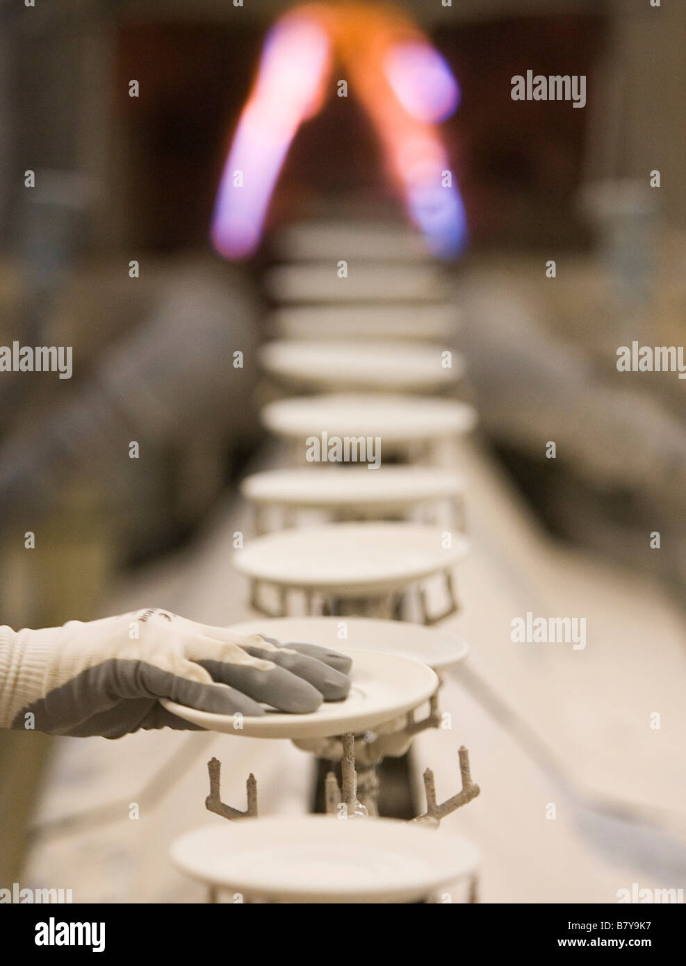 Clay plates enter blasting furnace hi-res stock photography and images ...