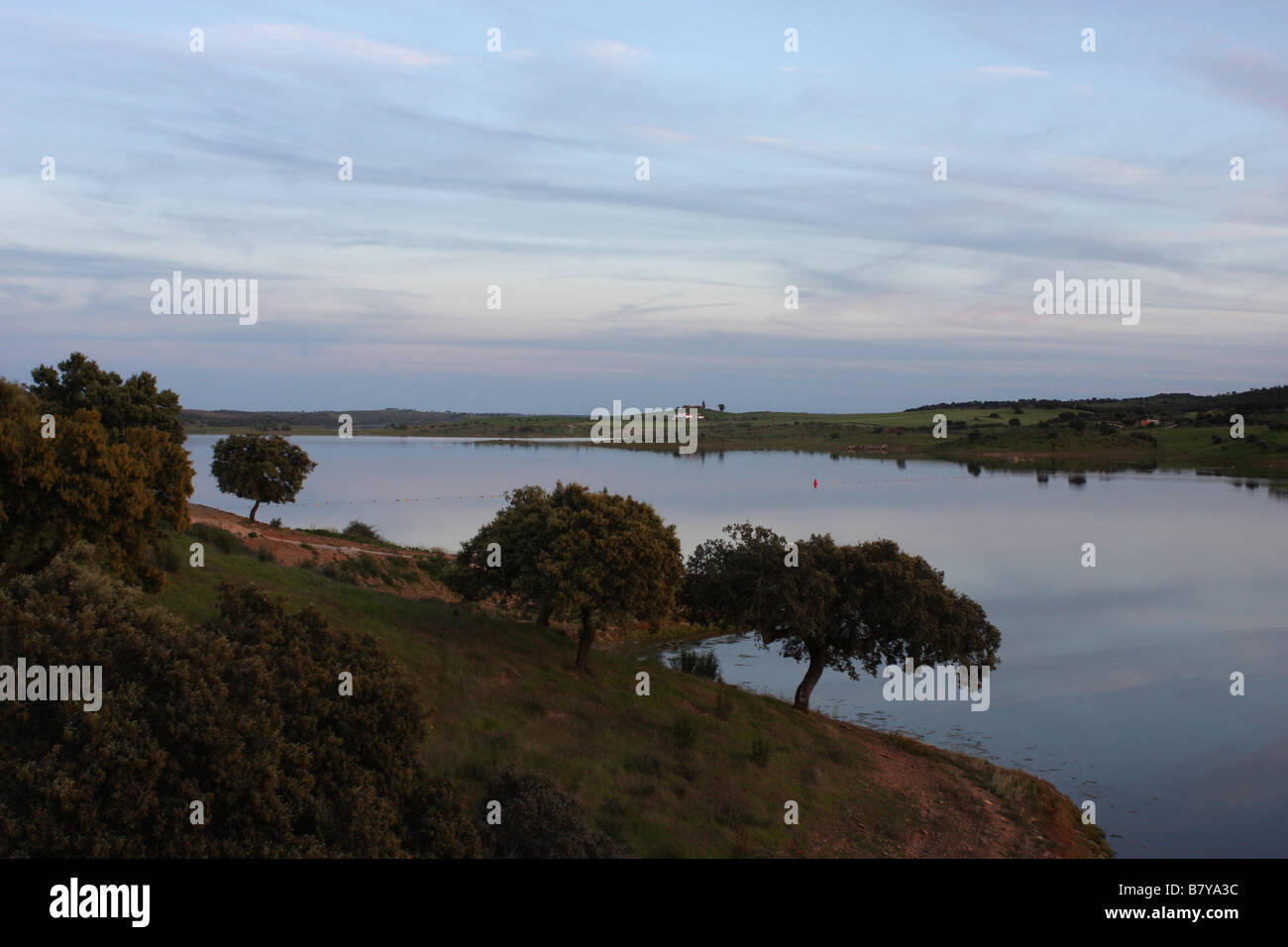 Alqueva dam located at the Guadiana river in the Alentejo region in ...