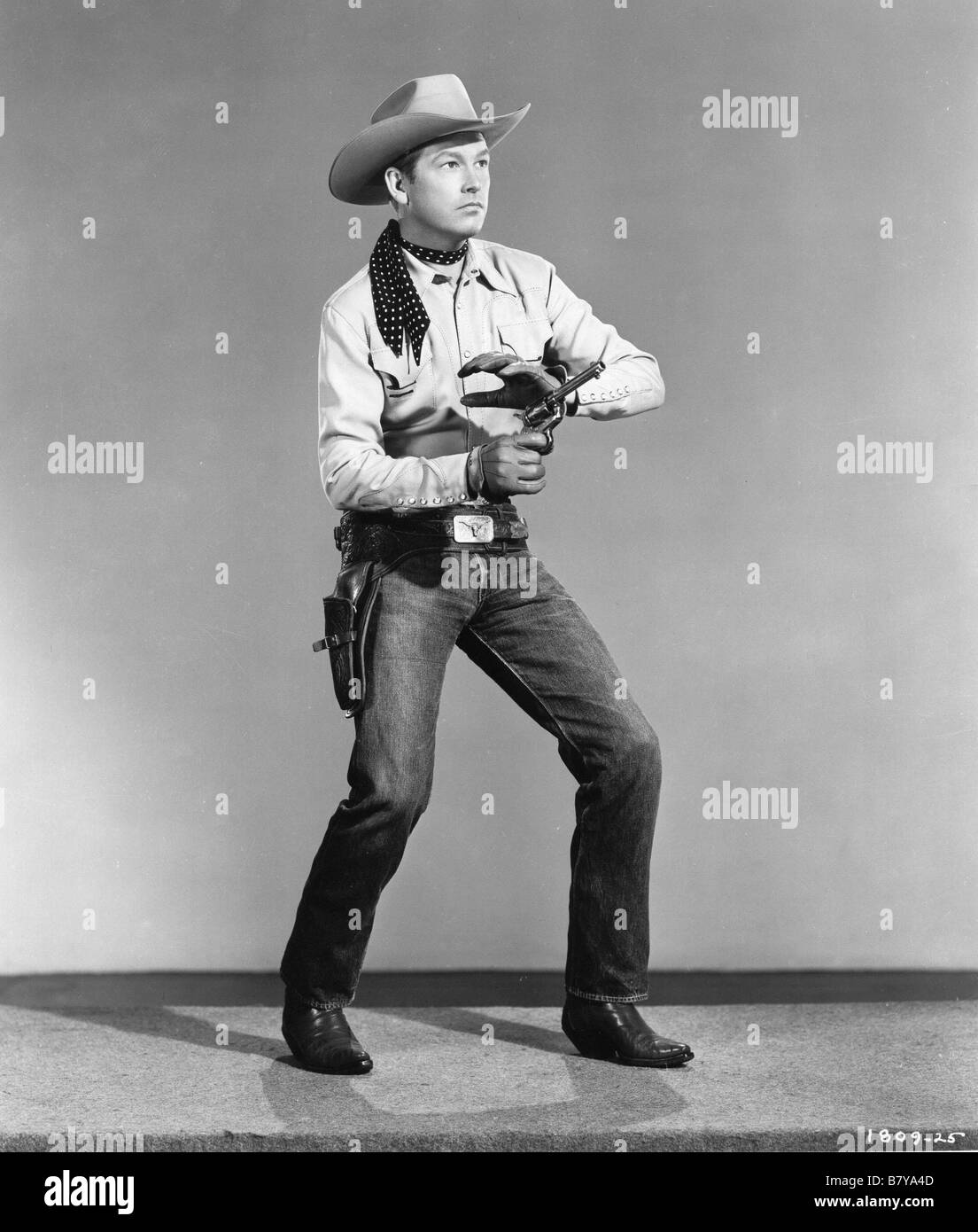 Cowboy hat and blue jeans Black and White Stock Photos & Images - Alamy