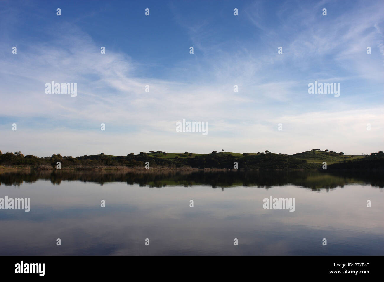 Alqueva dam located at the Guadiana river in the Alentejo region in ...