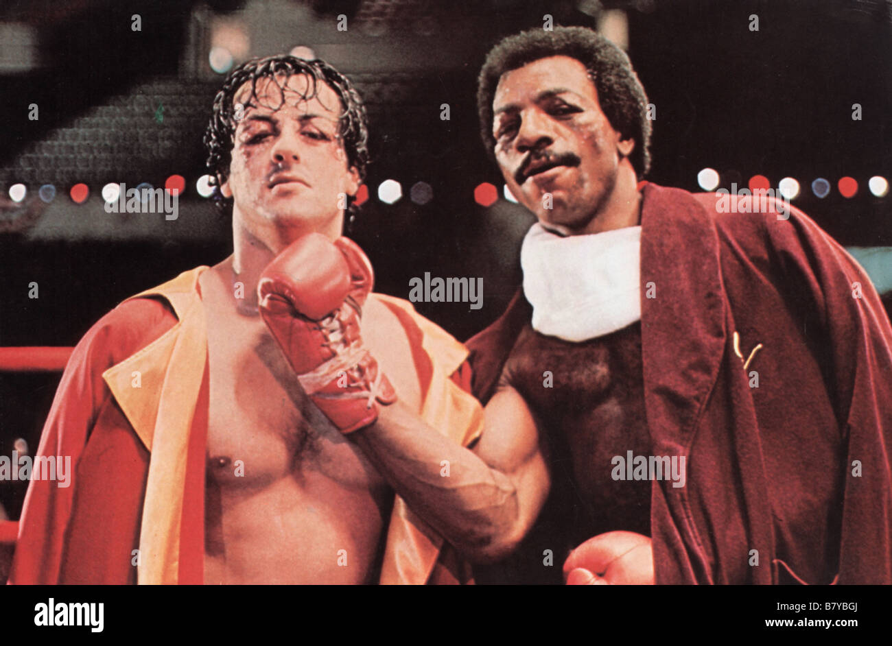 Sylvester stallone carl weathers rocky hi-res stock photography and ...
