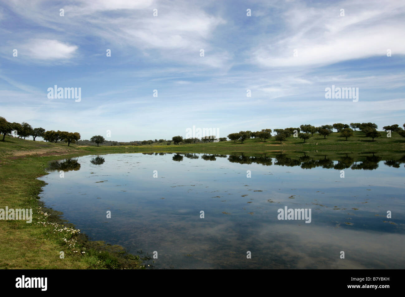 Alqueva dam located at the Guadiana river in the Alentejo region in ...