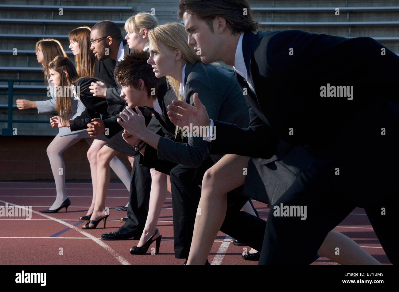 Business woman race run hi-res stock photography and images - Alamy