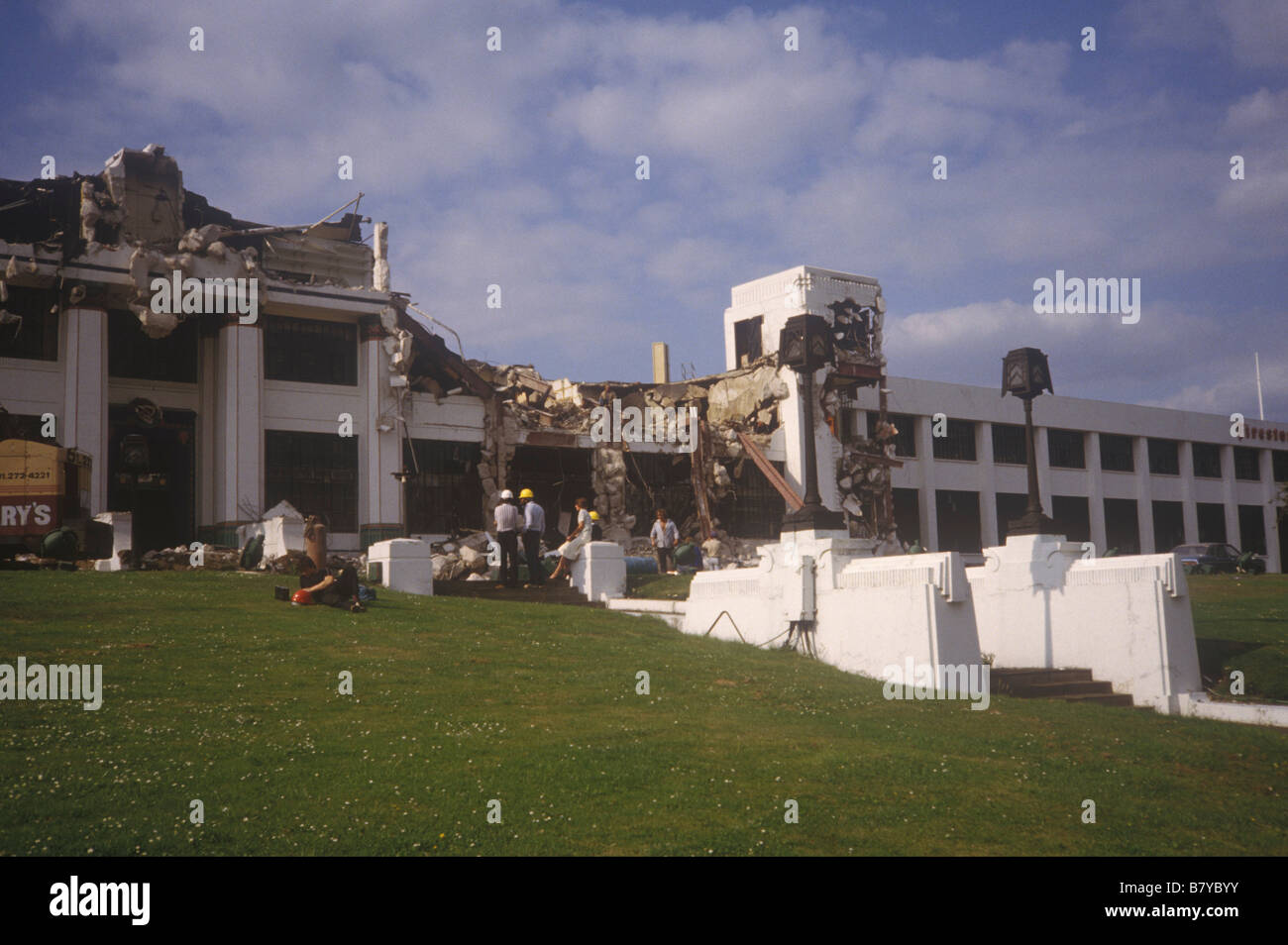 demolition of Firestone tyre factory in progress over summer Bank ...