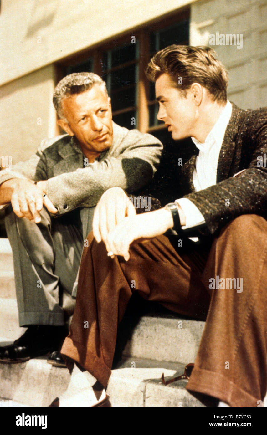 James Dean, Nicholas Ray on the set Rebel Without a Cause Year: 1955 ...