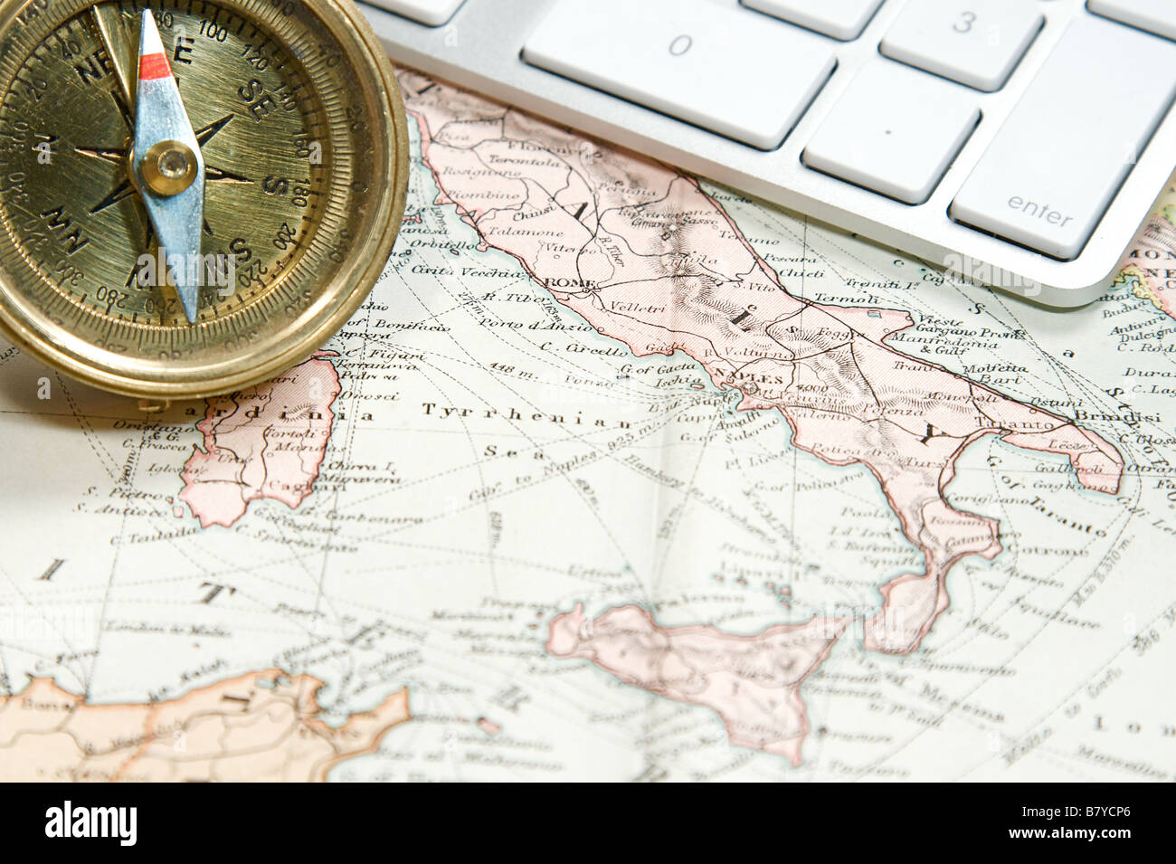 Vintage 1907 copyrighted expired map of Europe and Asia Stock Photo - Alamy