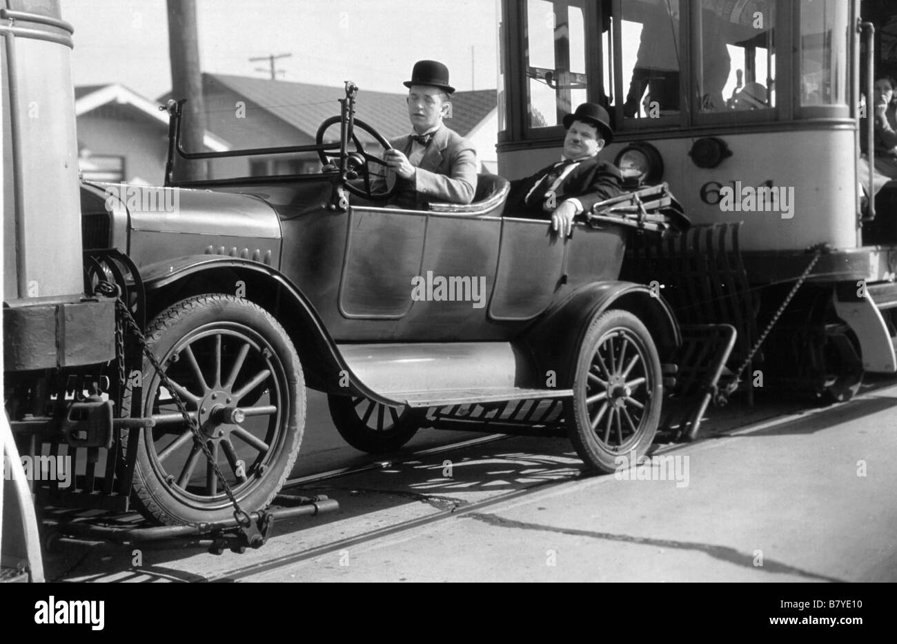 Laurel hardy car Black and White Stock Photos & Images - Alamy