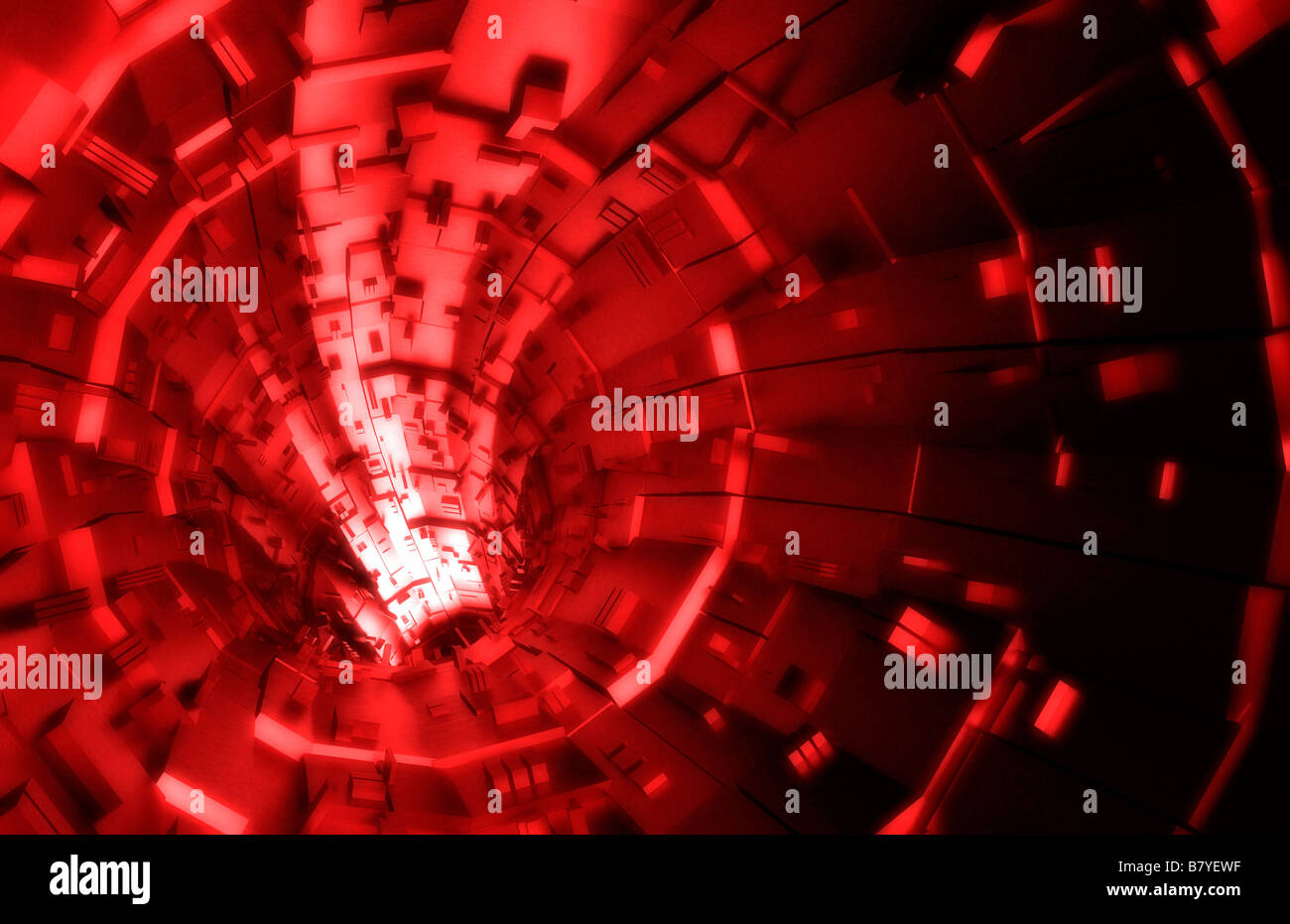 Red tunnel abstract Stock Photo - Alamy