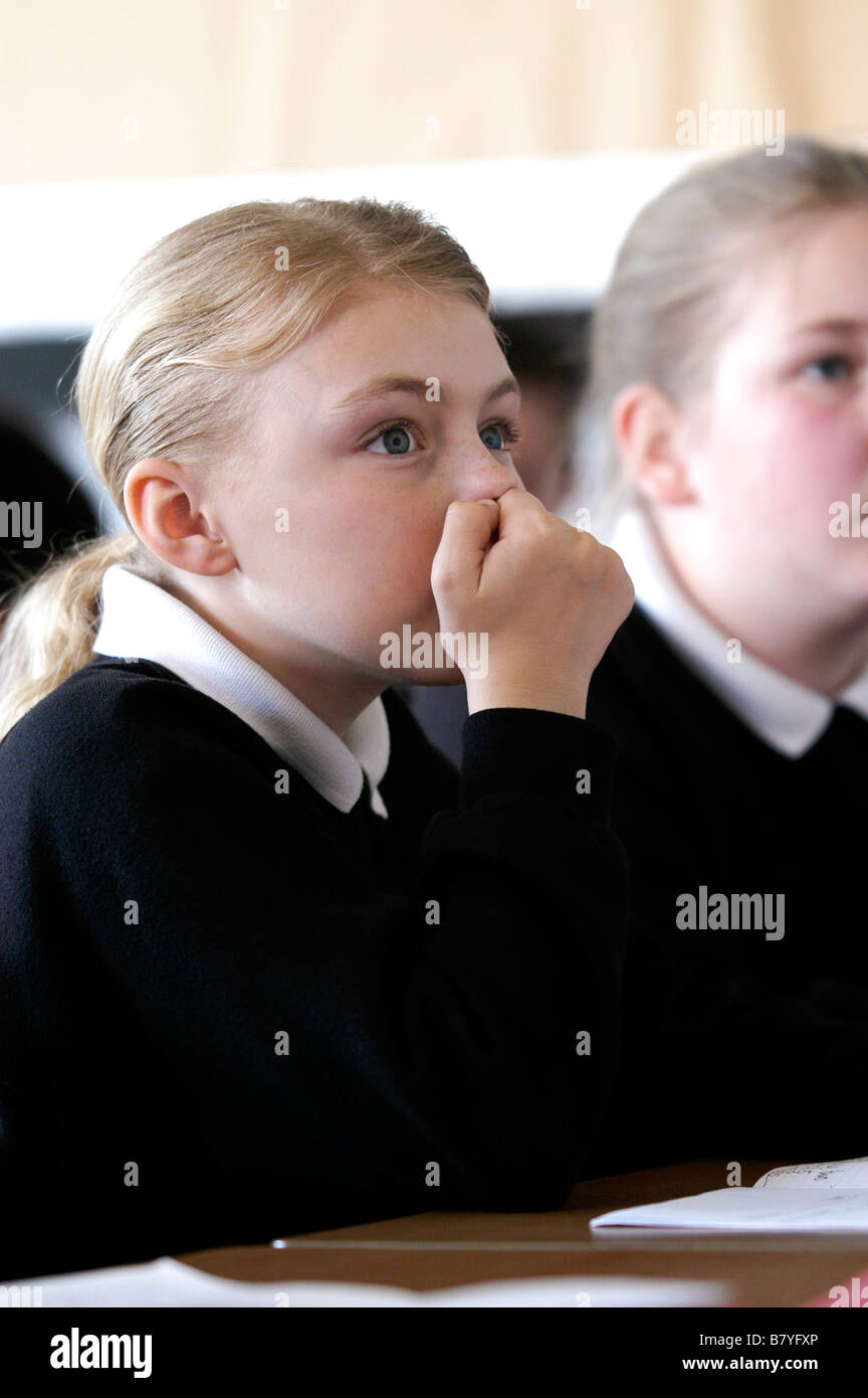 female pupil in secondary school classroom Stock Photo - Alamy