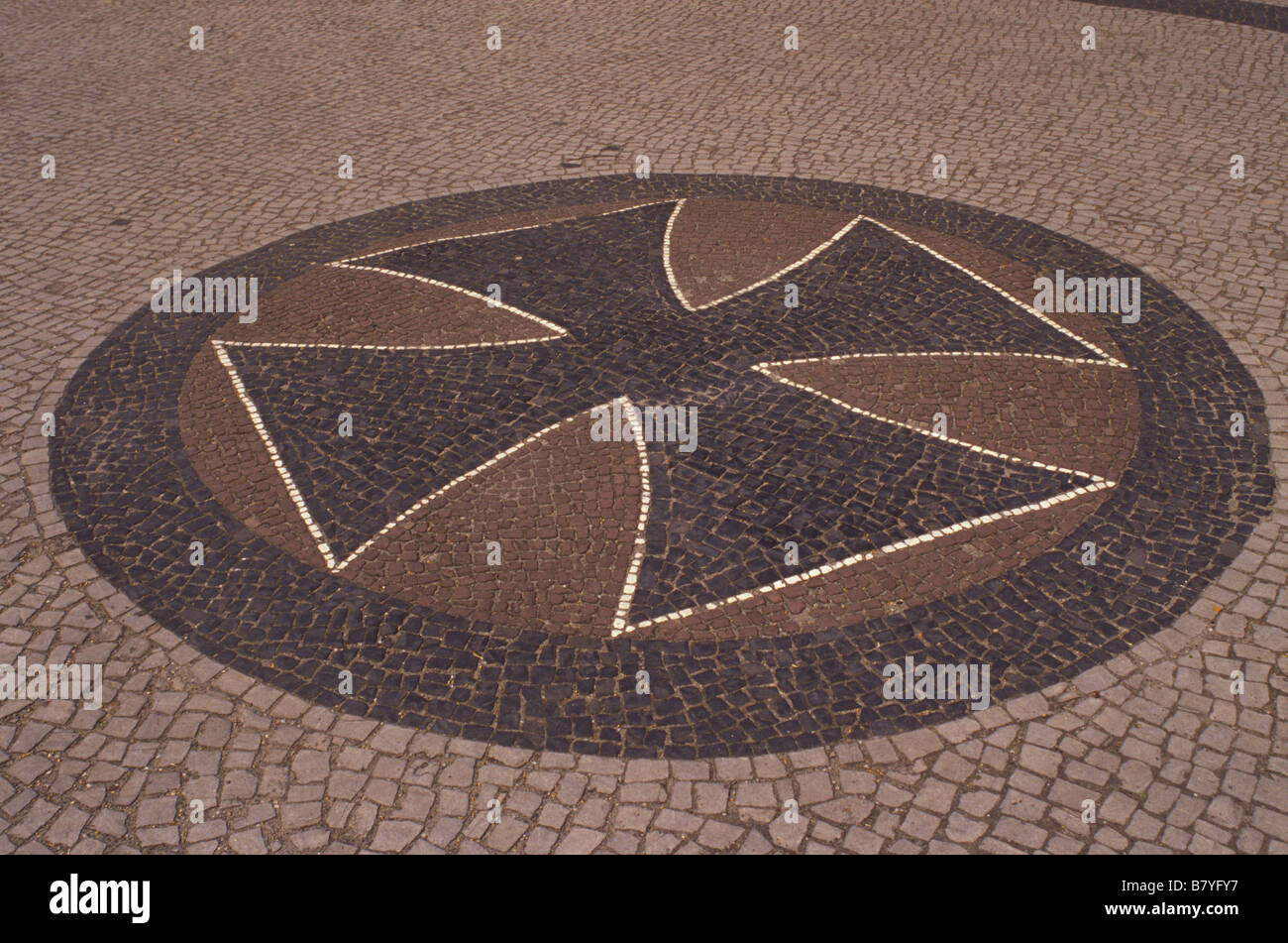 Cross symbol with paving stones hi-res stock photography and images - Alamy