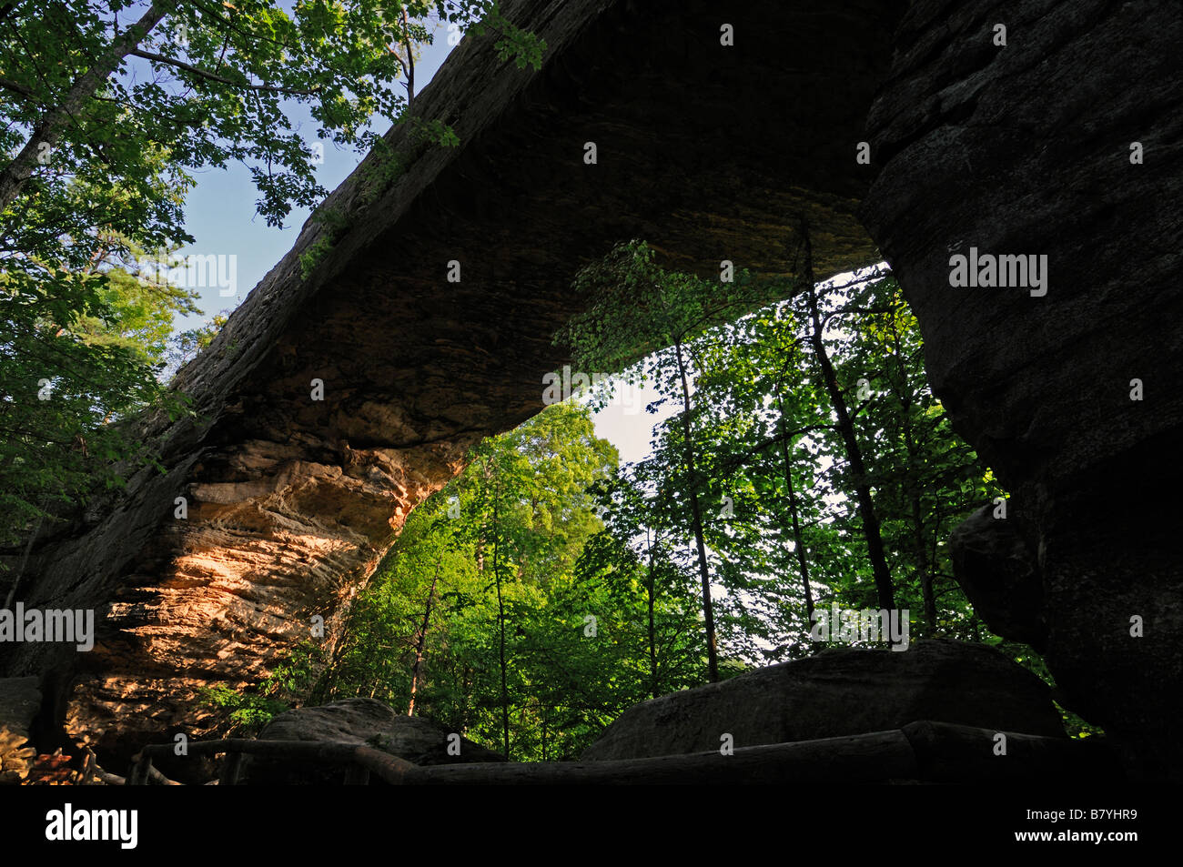 Natural Bridge underneath under beneath the arch Natural Bridge State ...