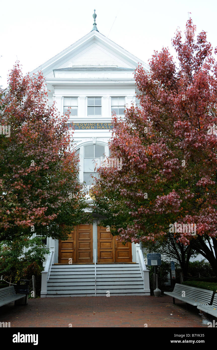 Provincetown Town Hall - Cape Cod Stock Photo - Alamy