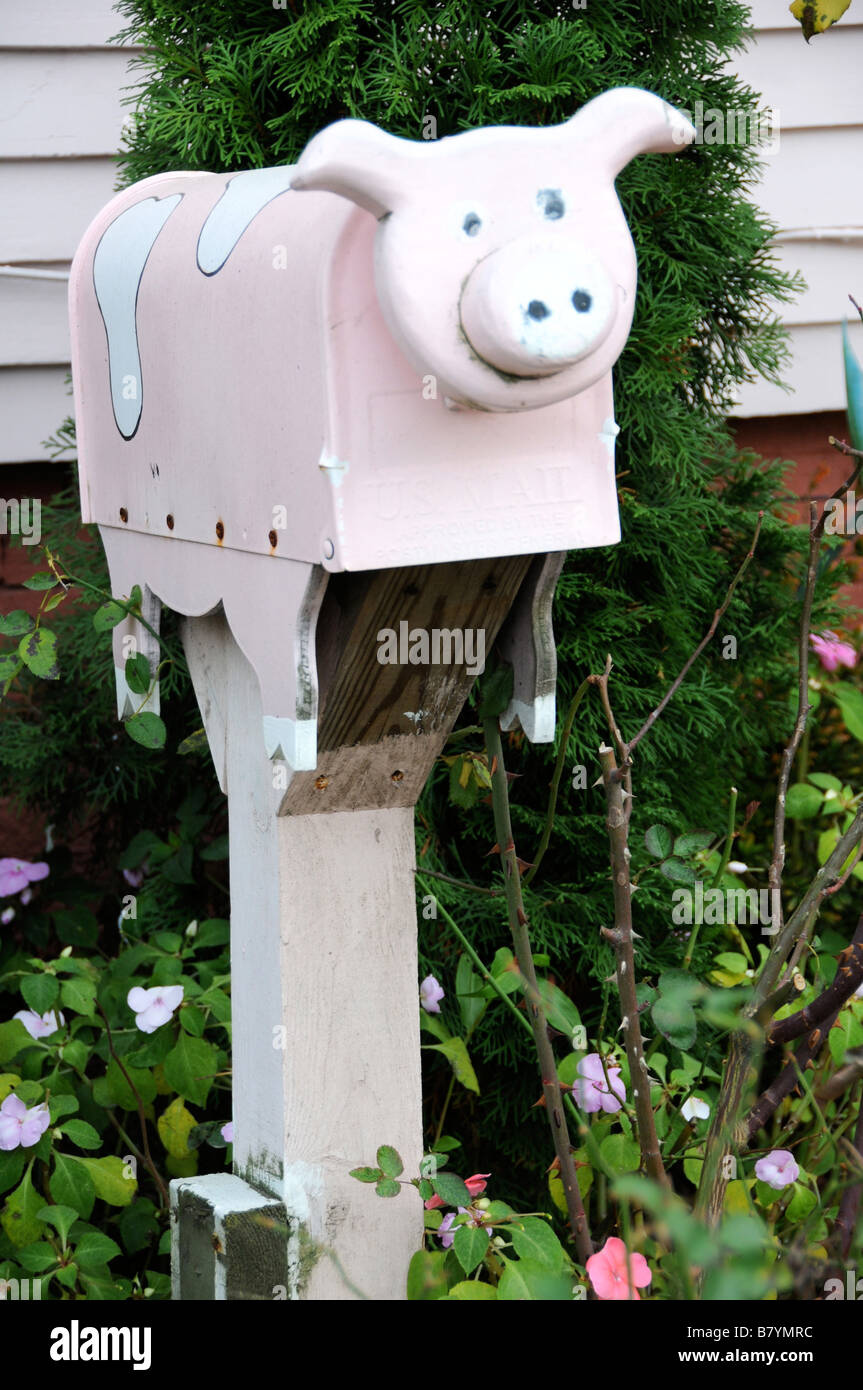 Pig Mail Box, Provincetown, MA Stock Photo - Alamy