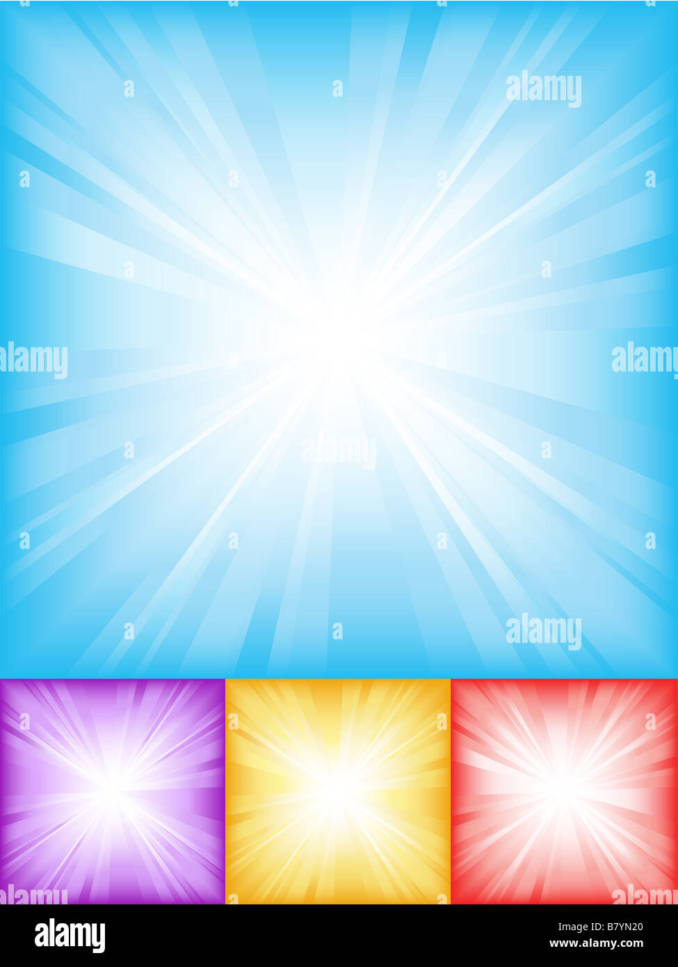 Colourful starburst backgrounds Stock Photo - Alamy